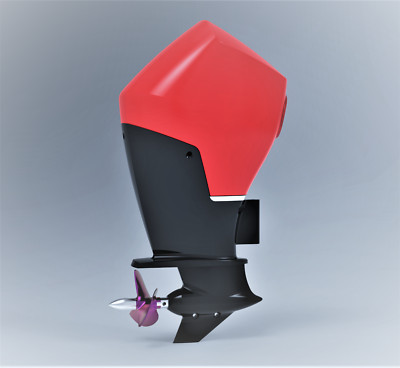 rc boat outboard motor 3d printed scale 1/5 Brushless motor not ...