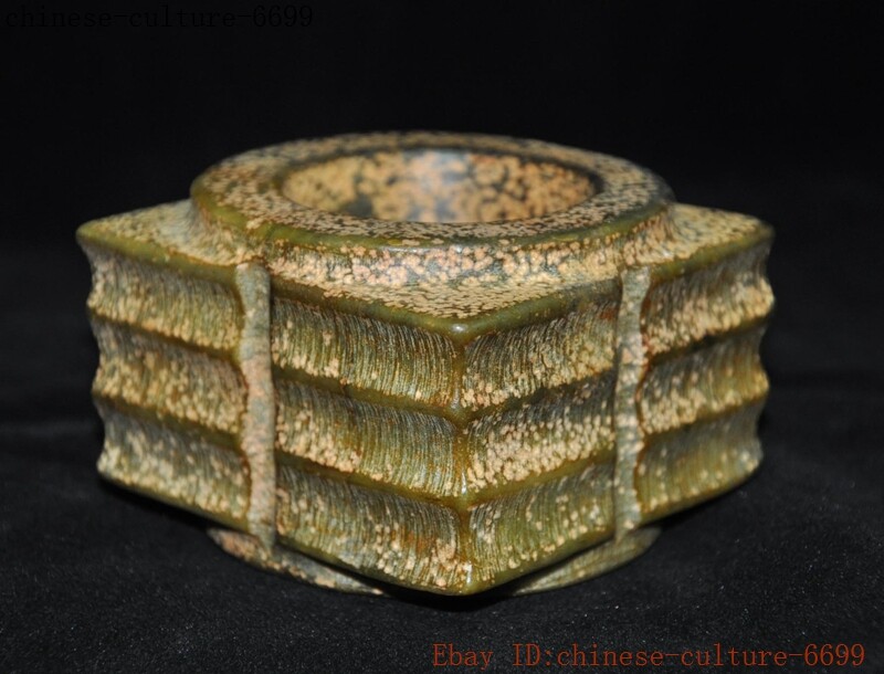 China Hongshan Culture old Jade carved Feng Shui Lucky yu Cong Jade Cong statue | eBay