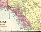 1900 Antique ALASKA MAP George Cram Atlas Map of Alaska Gallery Wall ...
