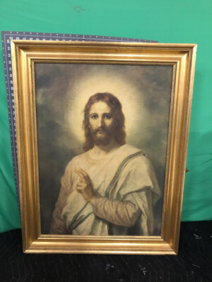 Vintage Catholic Christ print framed religious print 36" | eBay