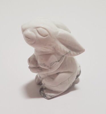 White and Grey Granite Marble Bunny Rabbit Hare Figurine Decoration | eBay
