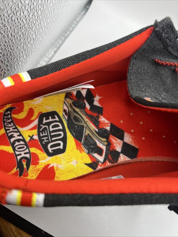 Hey Dude Wally Hot Wheels Multi Color Casual Slip On Shoes Men US Size ...