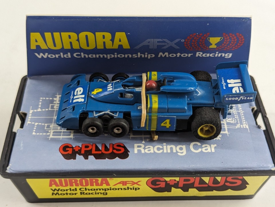 Rare Vintage Aurora A/FX G + Plus Tyrell Elf Six Wheeler #4 Slot Car ...