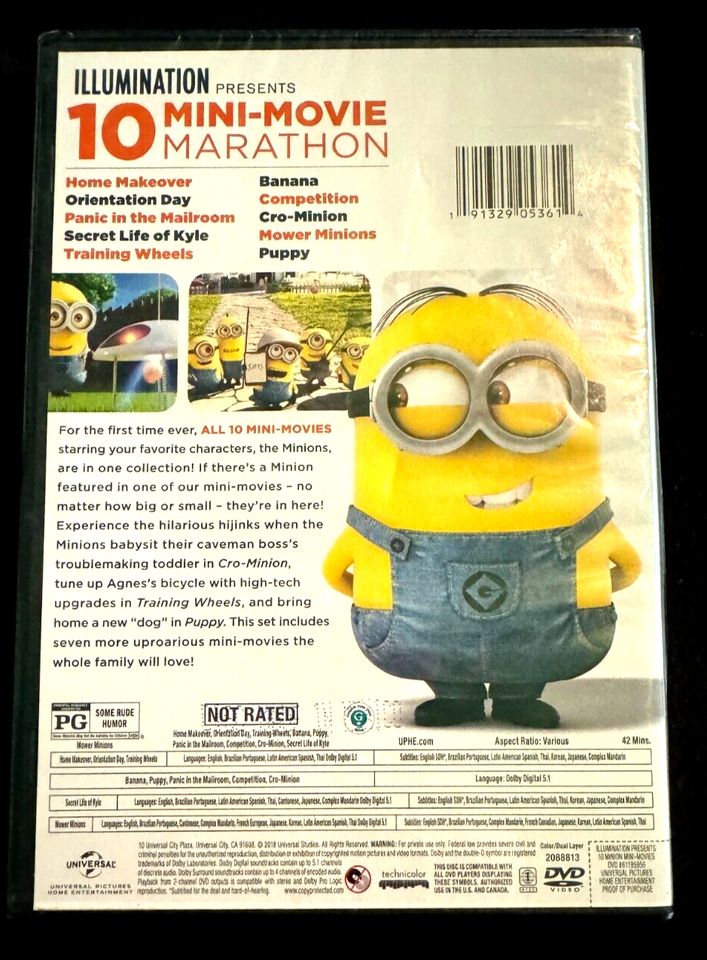 Illumination Presents: 10 Minion Mini-Movies (DVD) NEW - Factory Sealed ...
