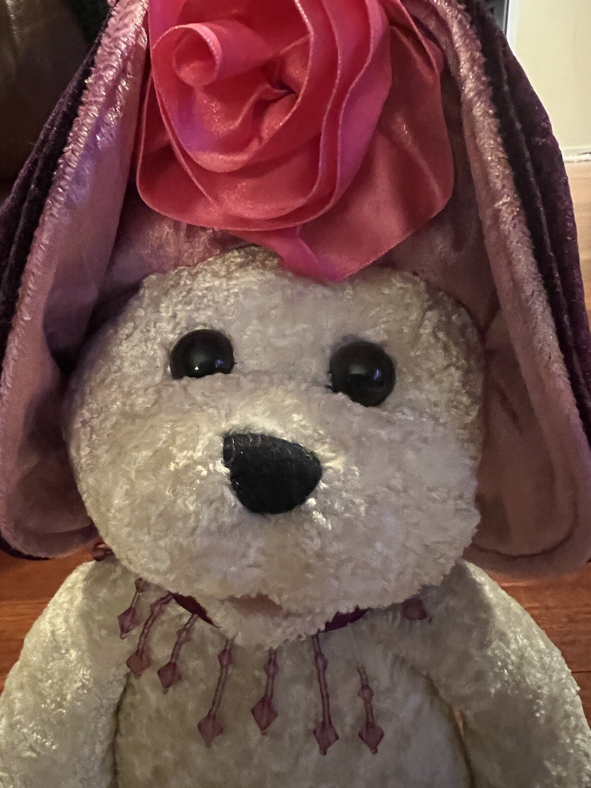 PBC 22” Chantilly Lane Musical Bear Love Is All Around” Purple Hat ...