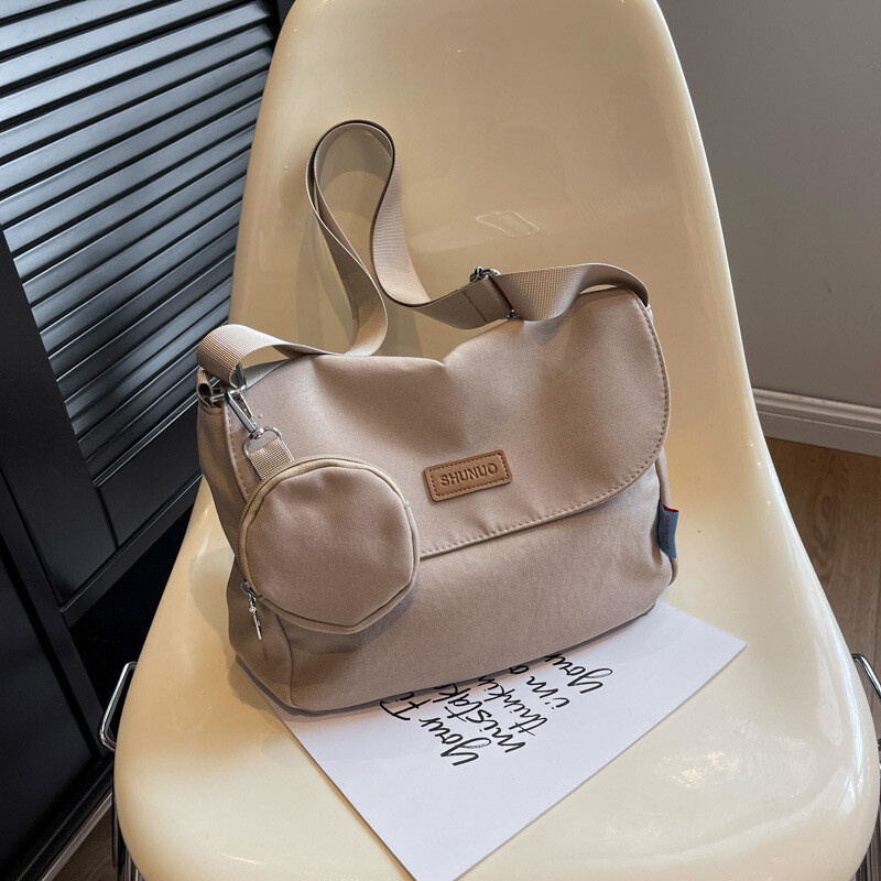 Chic Canvas Crossbody Bag For Women With Inner Compartment And Trendy ...