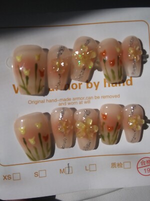 handmade press on nails Size M | eBay