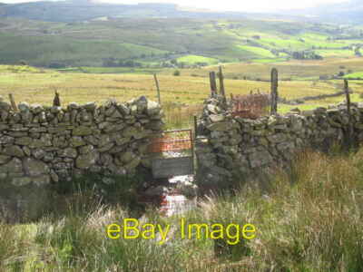 Photo 6x4 Flooded footpath gate on the path from Llyn y Manod Blaenau ...