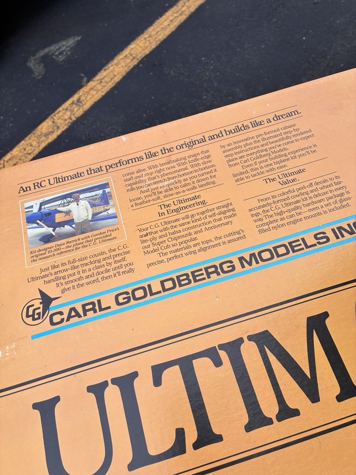 Carl Goldberg Ultimate Bipe W Extras R/c Balsa Model Airplane Kit | eBay