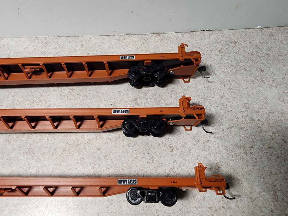3 Walthers HO Scale Santa Fe 89' F89F TOFC Flat Cars ATSF | eBay
