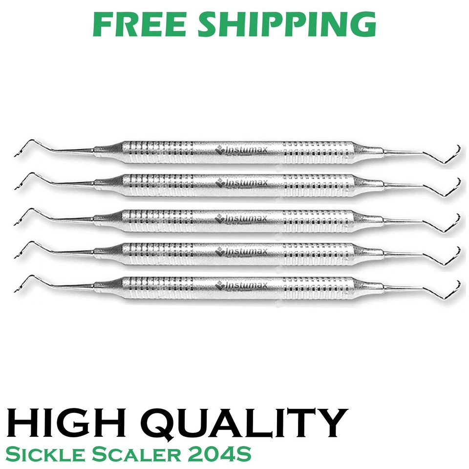 Sickle Scaler 204S Dental Hand Instruments Pro Periodontal Hygiene Tool ...