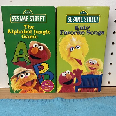 Sesame Street - The Alphabet Jungle Game / Kid’s Favorite Songs VHS Set ...