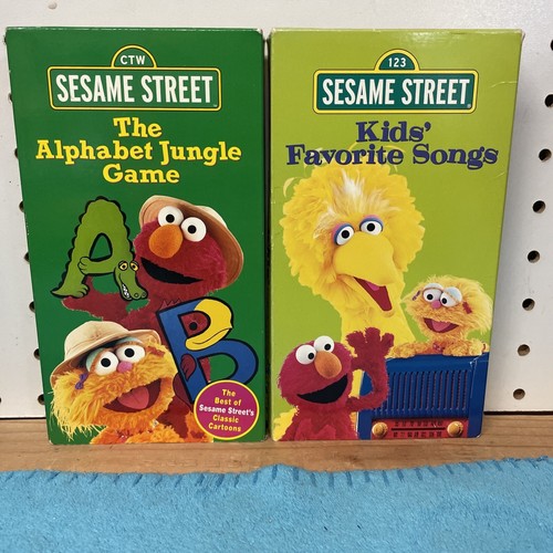 Sesame Street - The Alphabet Jungle Game / Kid’s Favorite Songs VHS Set ...