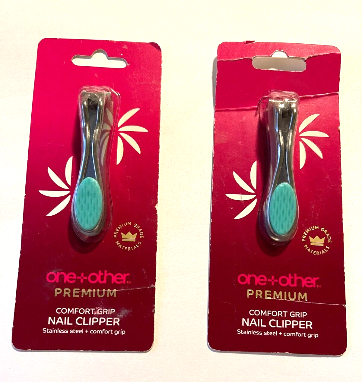 Lot of 2 One+other Premium Comfort Grip Nail Clipper Stainless Steel ...