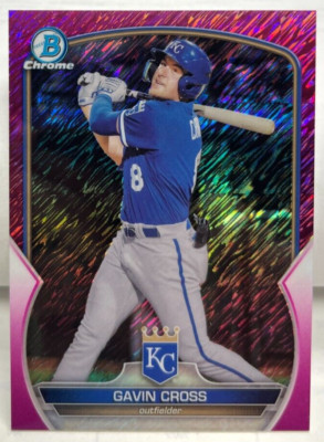 Gavin Cross 2023 Bowman Chrome Prospect FUCHSIA Shimmer Refractor #'d ...