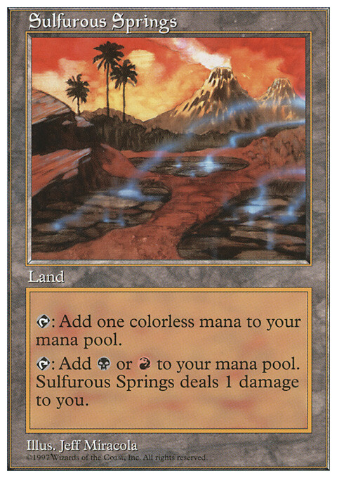 Sulfurous Springs X (1) MTG Fifth Edition Excellent/Near Mint (RG ...