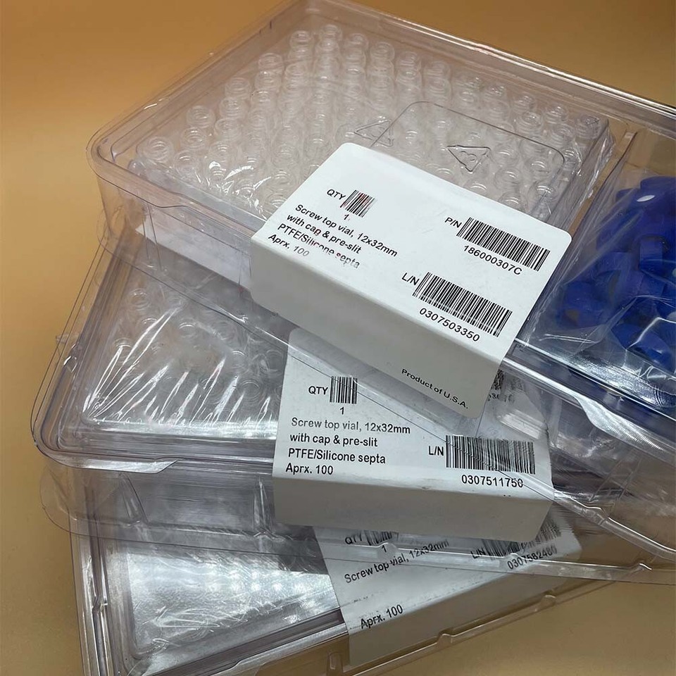 For 100PCS 186000307C Waters Sample Bottle wiht Screw Cap 2mL 12MM*32MM ...