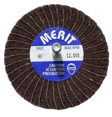 Merit 3" x 1" x 1/4" Interleaf Flap Wheel Aluminum Oxide 80 Grit | eBay