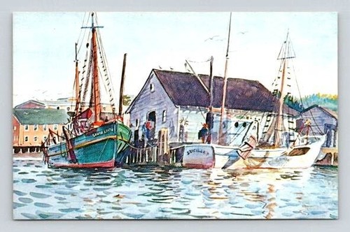 Cape Cod Type Massachusetts Santa Lucia, Boats, Shanty Postcard | eBay