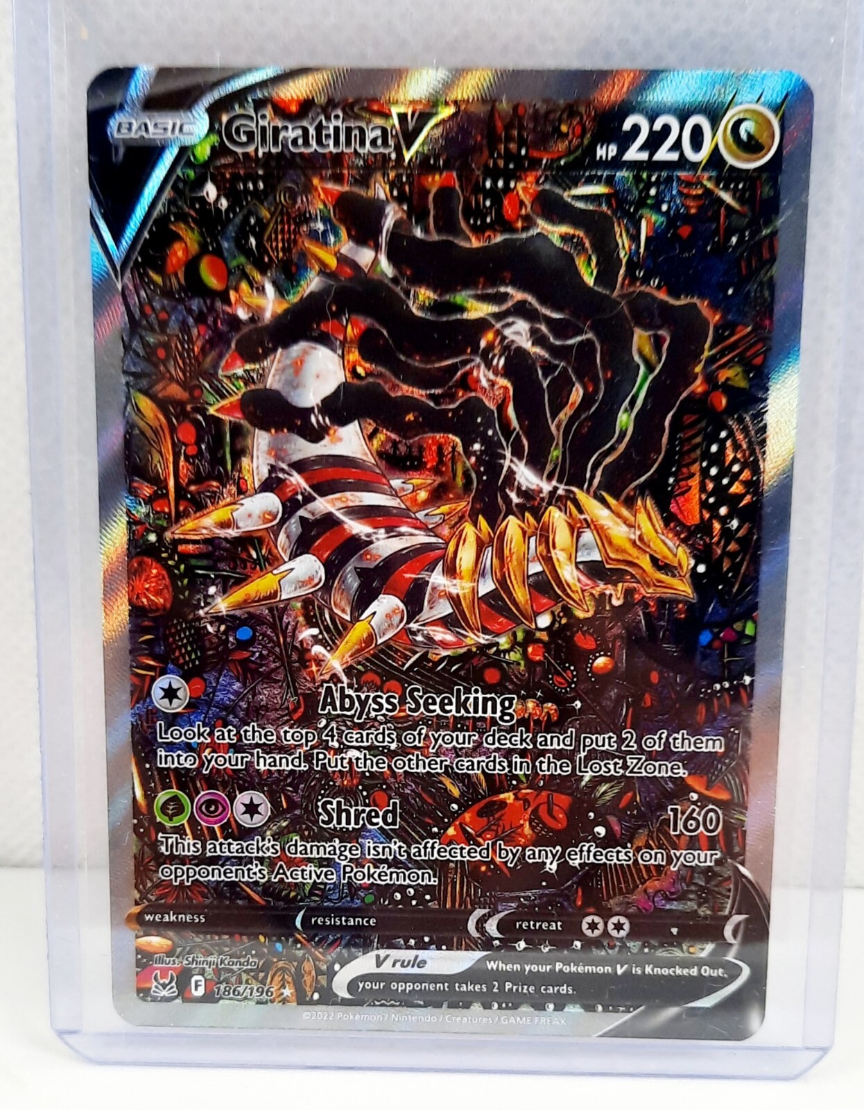 Giratina V 2022 Sword Shield Lost Origin 186 196 Holo Alternate