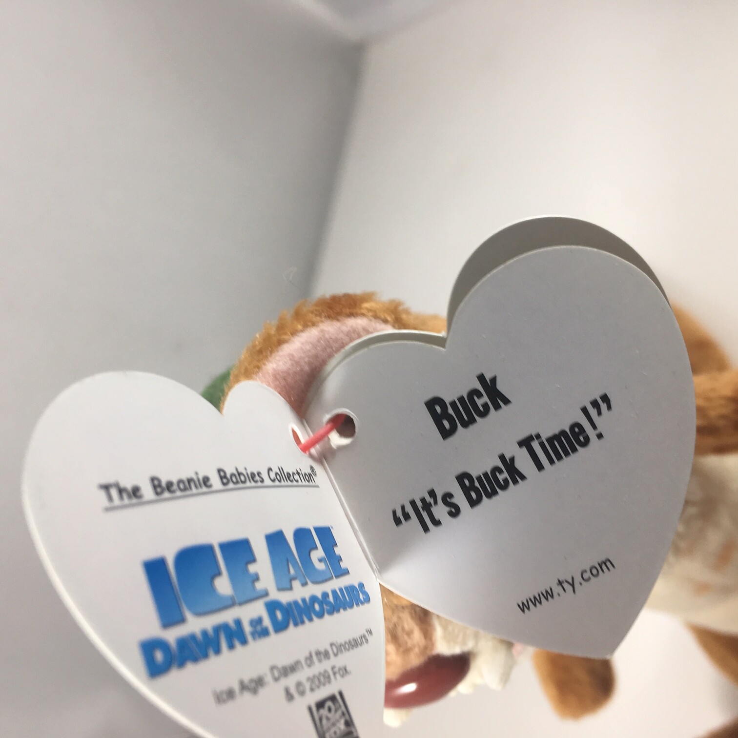 Ty Beanie Baby - BUCK the One Eyed Weasel (Ice Age 3 Movie) MINT with ...