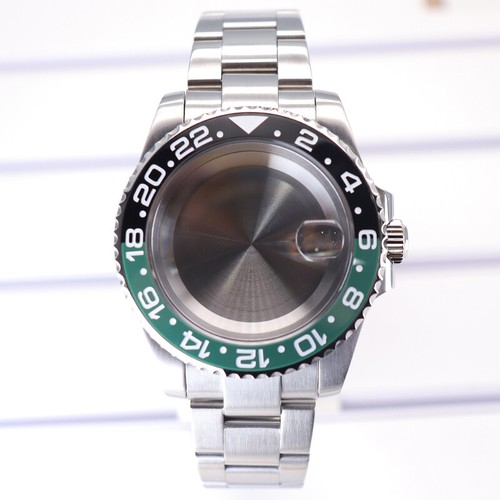 40mm Modified GMT watch case strap Sapphire Glass stainless steel ...