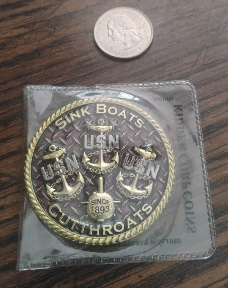 Ships USS Idaho SSN 799 Challenge Coin, Chiefs Mess USN Sink Boats ...
