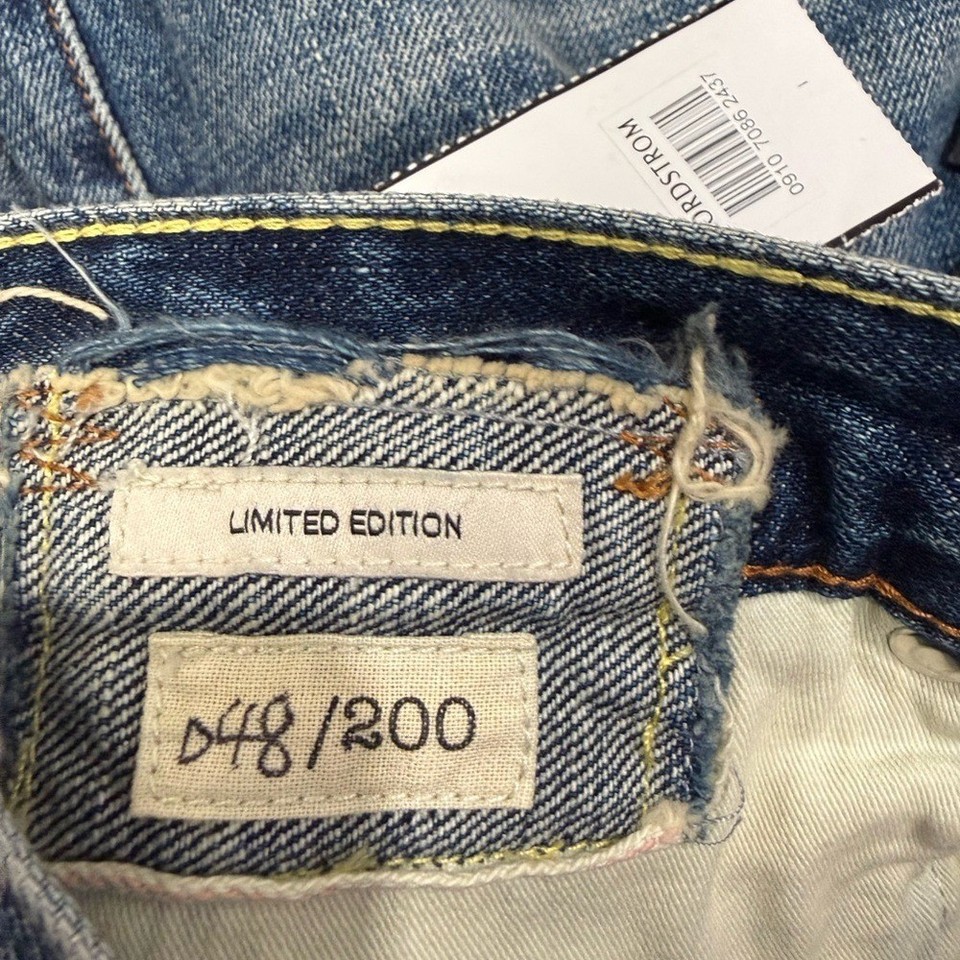 NWT R13 Tailored Drop Cuffed Jeans in Estin Selvedge Blue Sz 26 ...