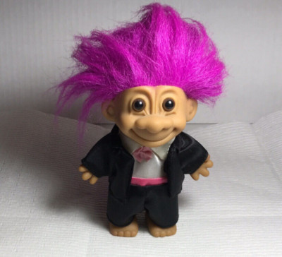 Russ Groom Wedding Tuxedo Troll Doll with Pink Hair. Vintage | eBay