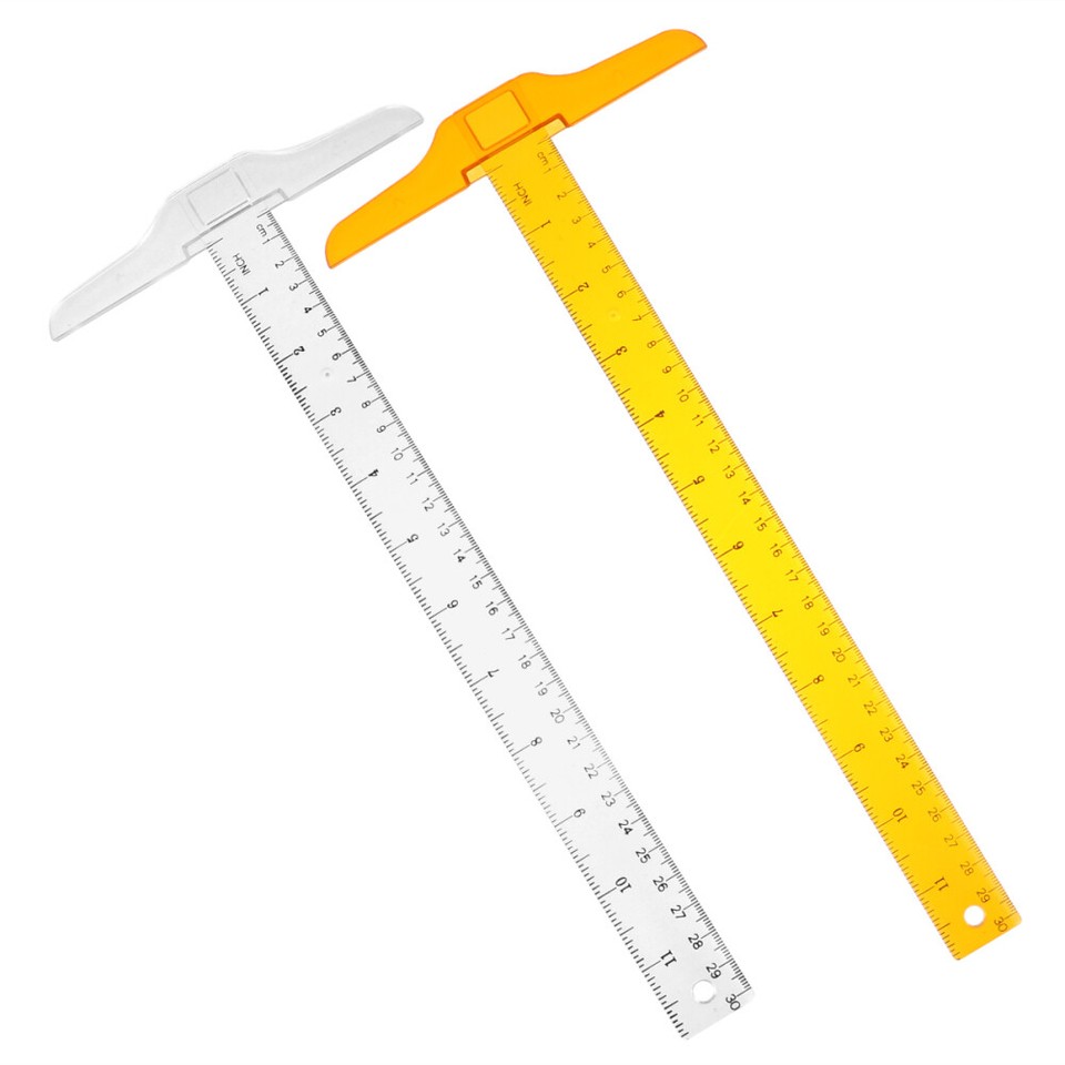 2 Pcs Junior T- Square Clear Drafting Ruler T Square Measuring Ruler | eBay
