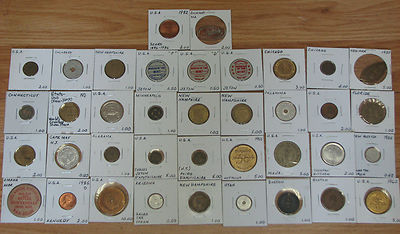 United states Token transit tax trade mint lot of 36 token very nice ...