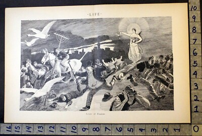 1910 POLITICAL FREE TRADE FARMER CHARLES BROUGHTON ARTIST SATIRE PRINT ...