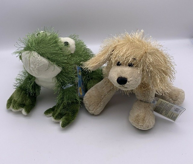 Vintage Webkinz Plush Golden Retriever Dog HM010 & Frog HM001 | eBay