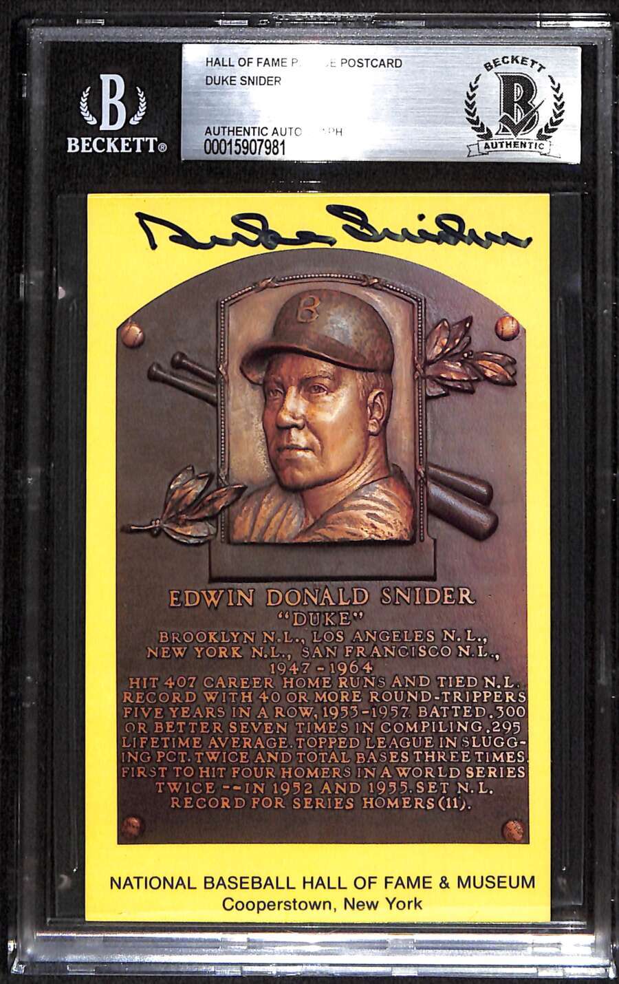 Duke Snider Autographed Memorabilia | Signed Photo, Jersey ...