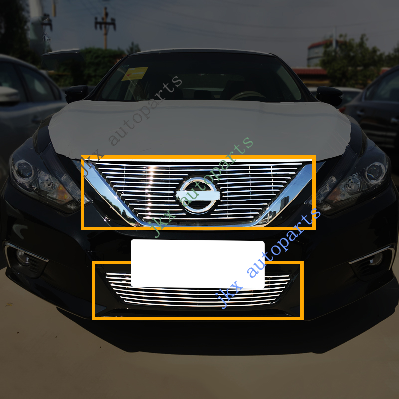Chrome NEW Front Bumper Upper+Lower Grille Grill j Fit For Nissan ...
