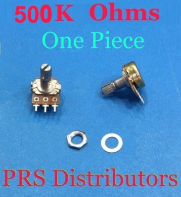 500K OHM 500KΩ Linear Panel Mount Volume Control Potentiometer 3-Pin B ...