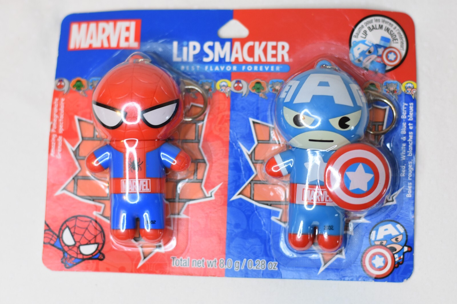 Lip Smacker Marvel Hero Lip Balm – Spider-Man /Captain America – (2pk ...