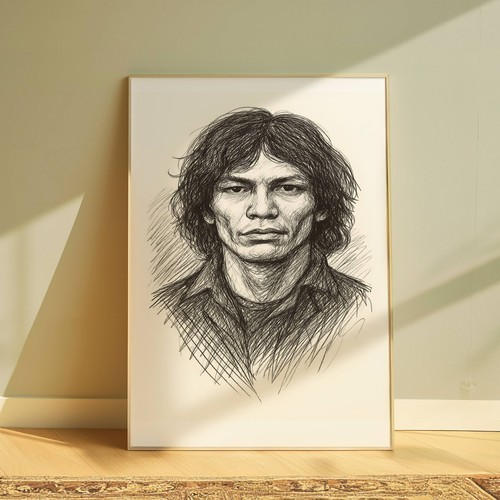 RICHARD RAMIREZ DRAWING PRINT PORTRAIT SKETCH 8" x 10" SERIAL KILLER PRINT | eBay