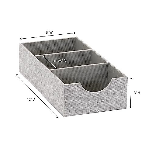 3 Compartment Organizer Tray 2 Pack Accessory Organizer Sturdy Drawer ...