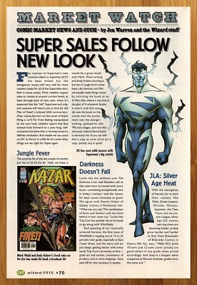 1997 Superman Blue/Kazar Print Ad/Poster X-Men Marvel DC Comics Promo ...