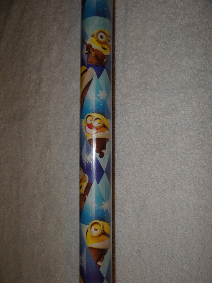 MINIONS GIFT WRAP WRAPPING PAPER FOLDED FLAT ALL HOLIDAY 20 SQ. FT. NEW ...