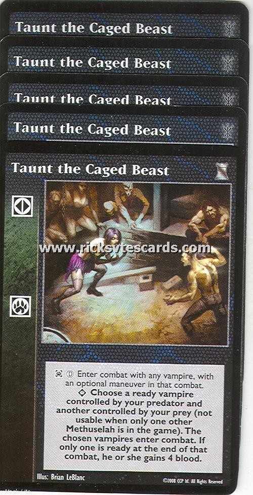 Taunt the Caged Beast x5 SoC KoT VTES Jyhad | eBay