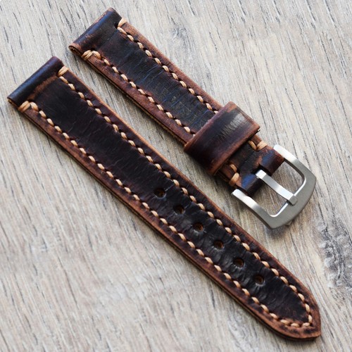 Genuine Leather watch strap vintage distressed 18-26 mm Replacement ...