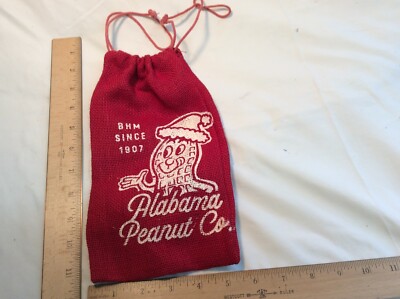 ALABAMA PEANUT BURLAP RED COLOR PEANUT BAG MISC JUNK DRAWER | eBay