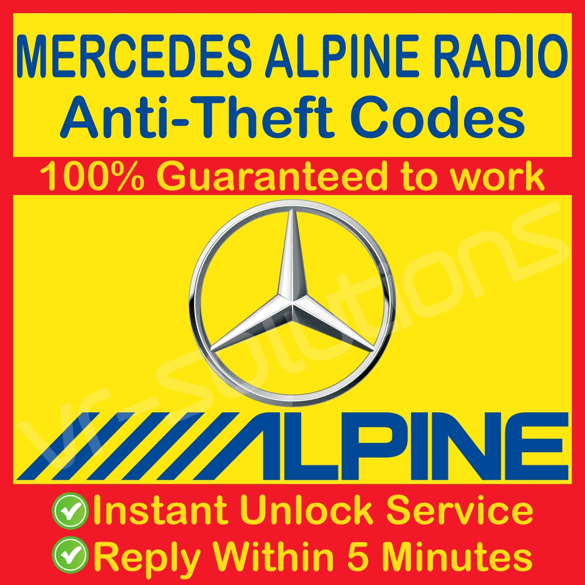 Mercedes Radio Code CM2129 CM1910 Key CM2294 AL2297 CM1010 CM2296 ...