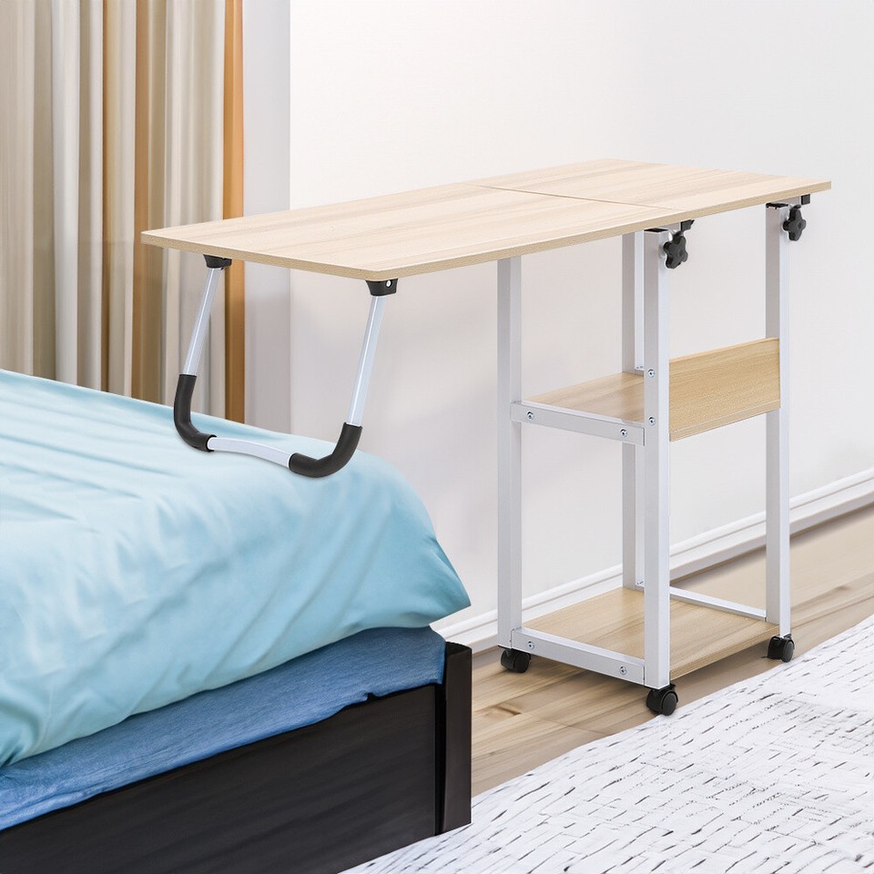Folding OverBed Table Tray Adjustable Mobility Aid Chair PC Laptop ...