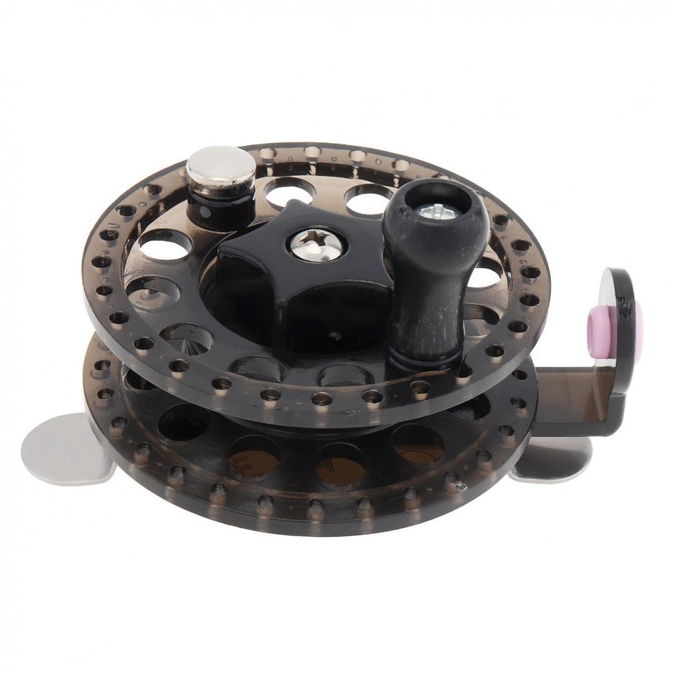 Ultralight Fly Reel 60mm Former Large Arbor Black Plastic Ice Fly ...