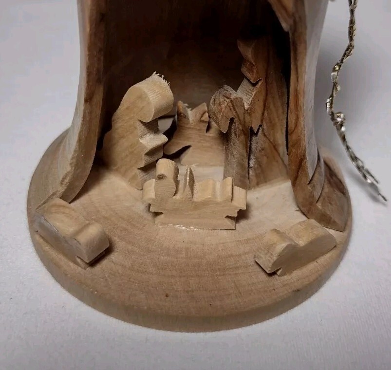 Holy Land Bethlehem Olive Wood Nativity Ornament Christmas Scene 3-1/2 ...