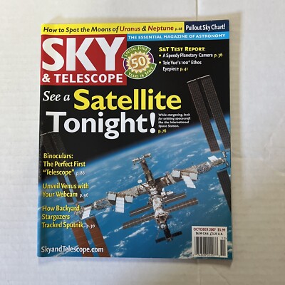 VINTAGE SKY & TELESCOPE MAGAZINE OCT 2007 SATELLITE TONIGHT | eBay
