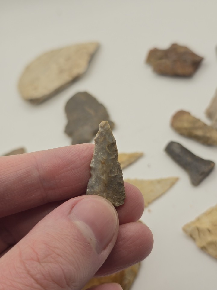 Native American Stone Arrowheads & Flints Mixed Lot of 18 Knapped ...